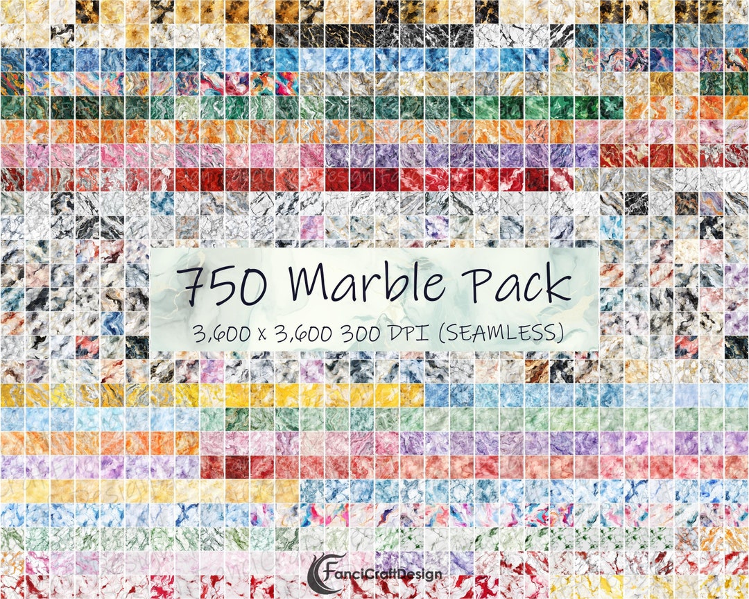 Marble Digital Paper 750 Pack Seamless Marble Digital Paper Patterns ...
