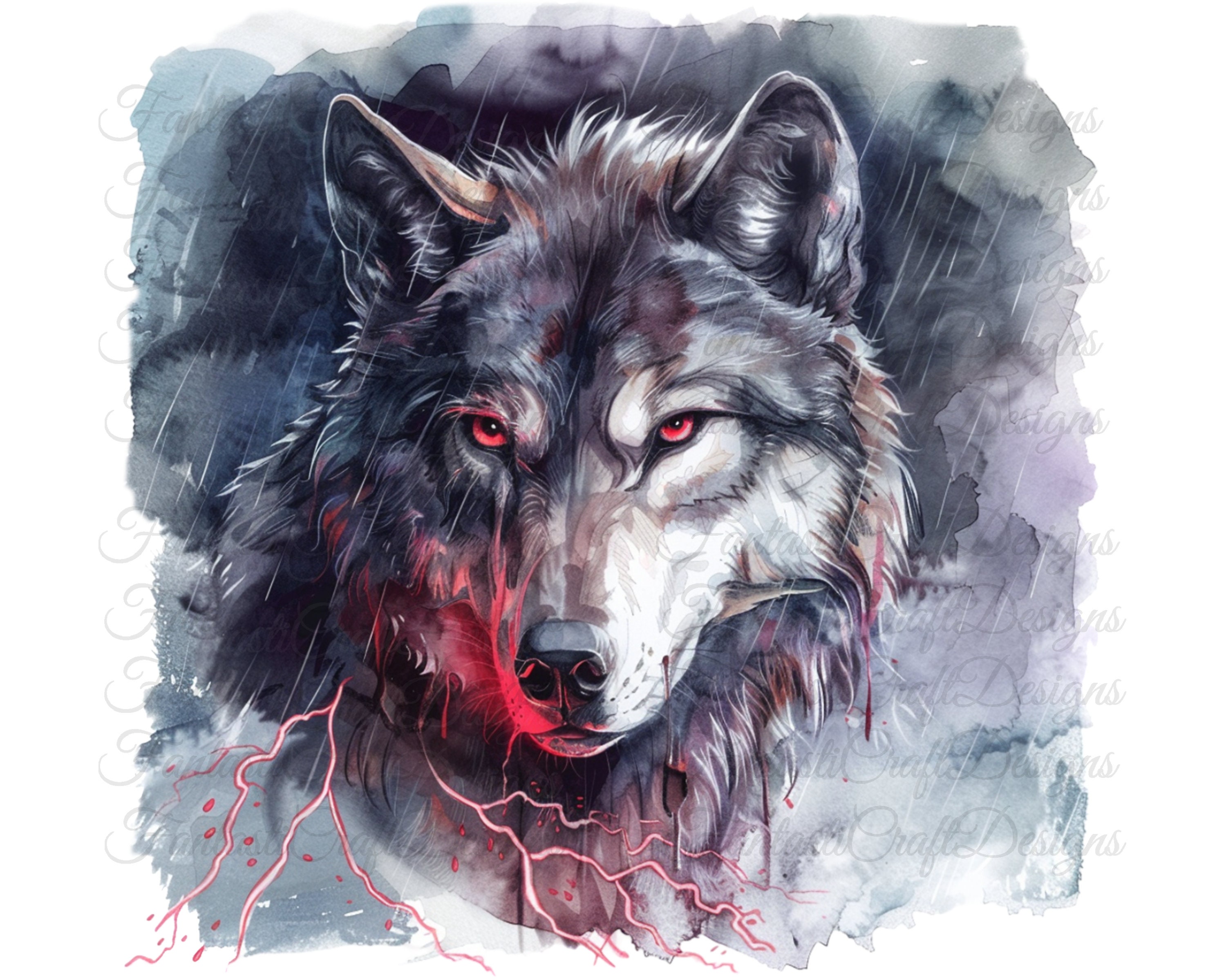 12 Wolf Dark Thunder Animal Watercolor Clipart Lone Wolf Pack PNG ...