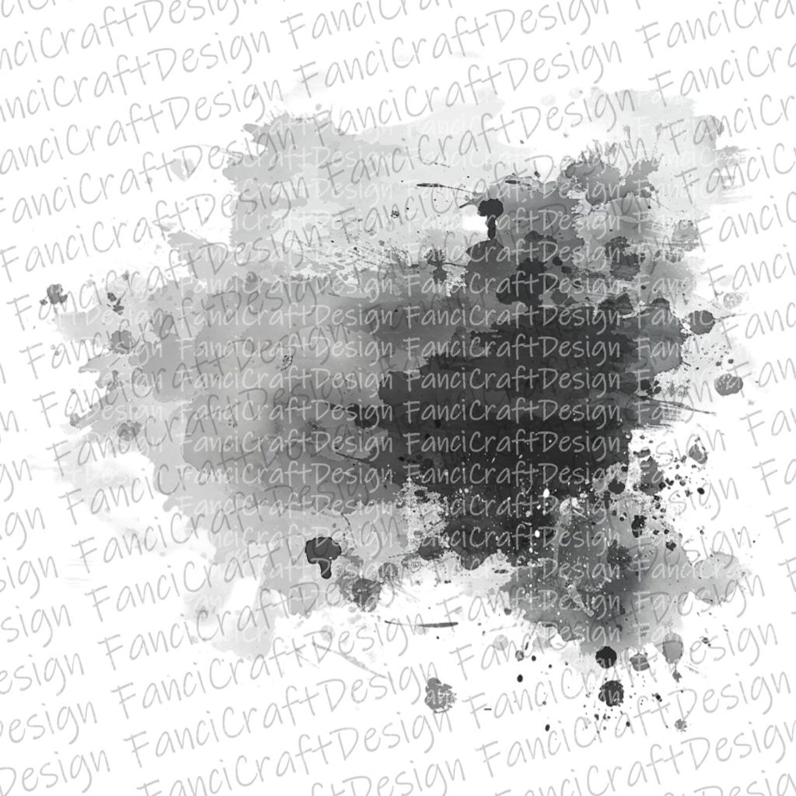 12 Gray Paint Splatter Splash Watercolor Clipart Gray Splash Pack PNG ...