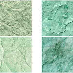 Green Wrinkled Paper Digital Paper Texture 18 Pack Seamless Different ...