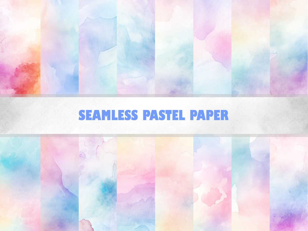 16 Pastel Watercolor Digital Paper Gradients Ombre Pack Seamless Soft ...