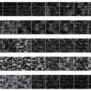 Camouflage Digital Paper Military 36 Pack Seamless Different Patterns ...