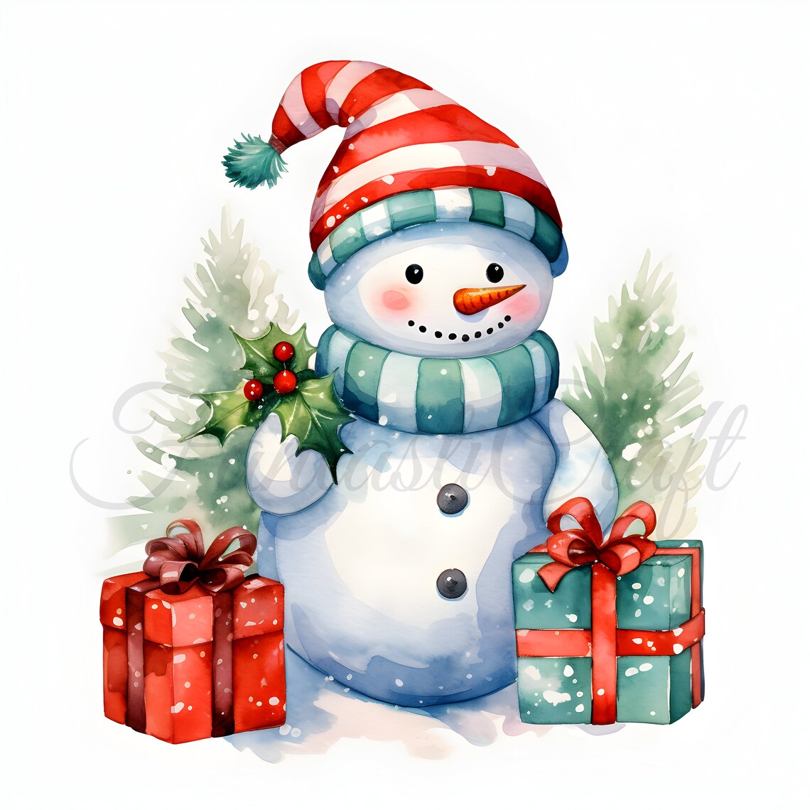 12 Snowman Christmas Clipart Pack Christmas JPG Digital Download 300 ...