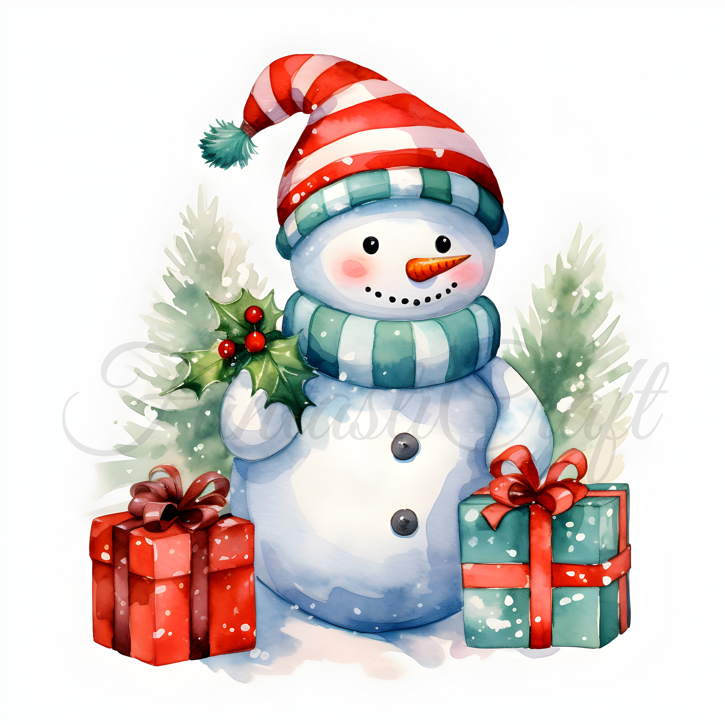 12 Snowman Christmas Clipart Pack Christmas JPG Digital Download 300 ...