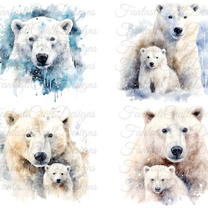 36 Winter Animals Clipart Pack Christmas Snow PNG Digital Download 300 ...