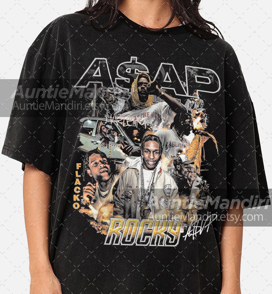 Vintage Asap Rocky T-shirt, Hip Hop Graphic Tee, Music Lover Shirt ...