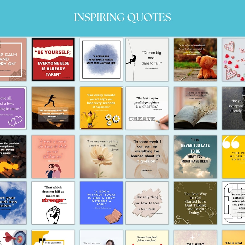 50 Inspiring Quotes Canva Templates | Editable Instagram Posts ...