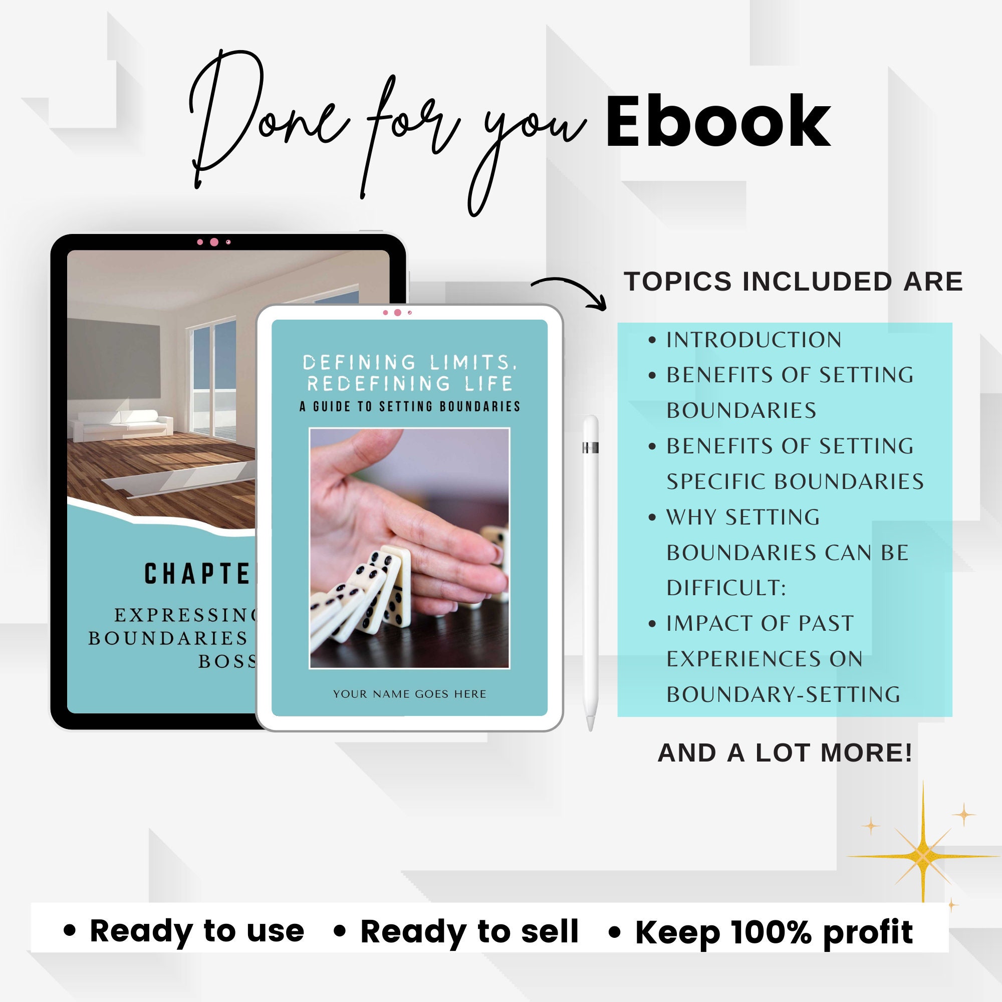 A Guide to Setting Boundaries Done for You Ebook PLR Guide - Etsy