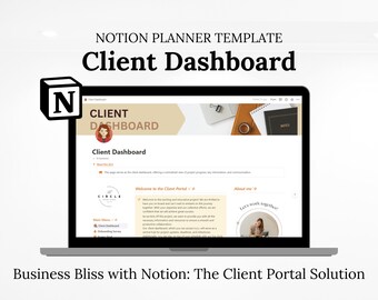 Client Dashboard Notion Template, Notion Client Portal Template ...