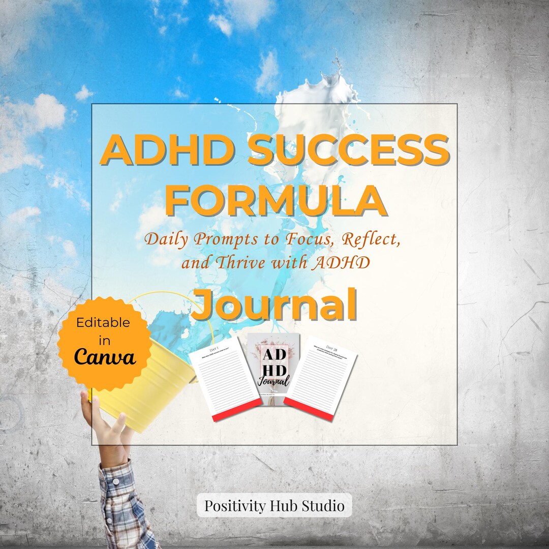 ADHD Digital Journal | Printable ADHD Self-help Mental Health Journal ...