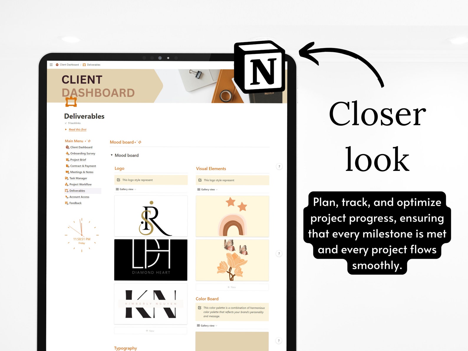 Client Dashboard Notion Template Notion Client Portal Notion Template Notion Client Tracker