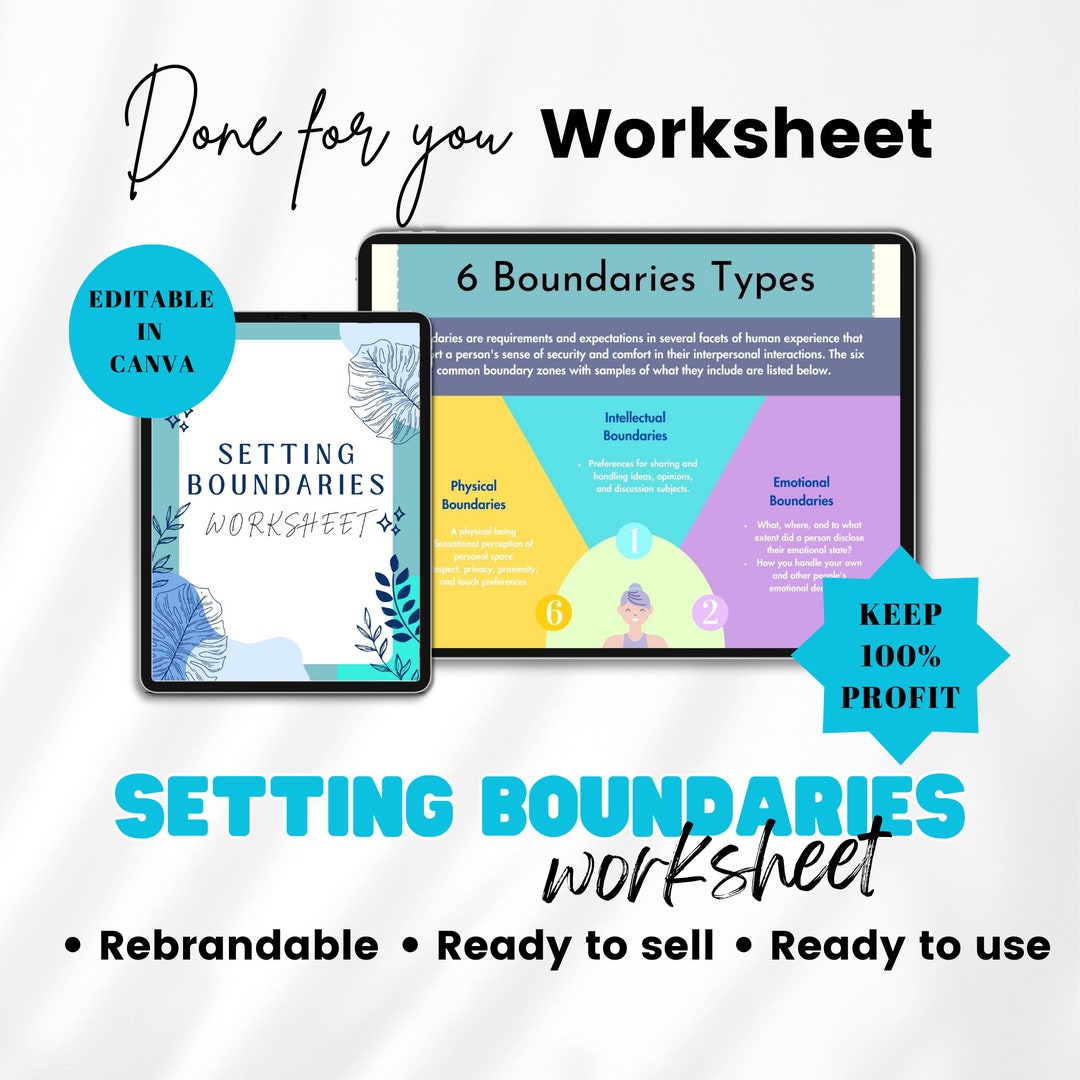 Setting Boundaries| Done for You Worksheet for Boundary Coach, Life ...