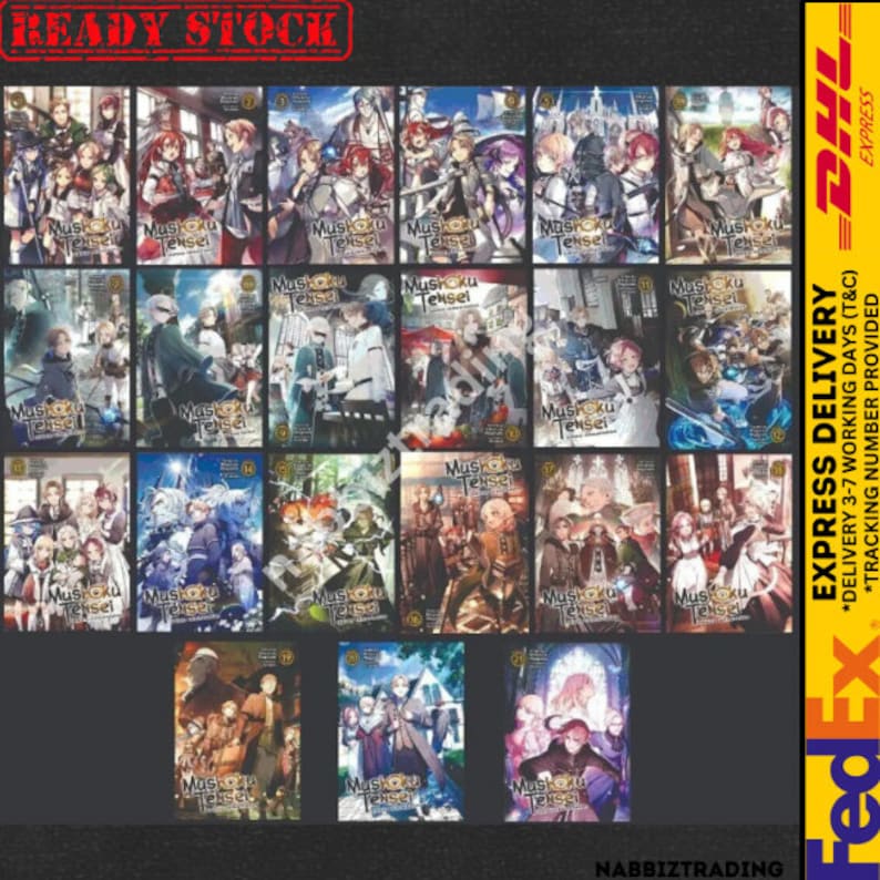 Mushoku Tensei: Jobless Reincarnation Light Novel Volume 1-26 English ...