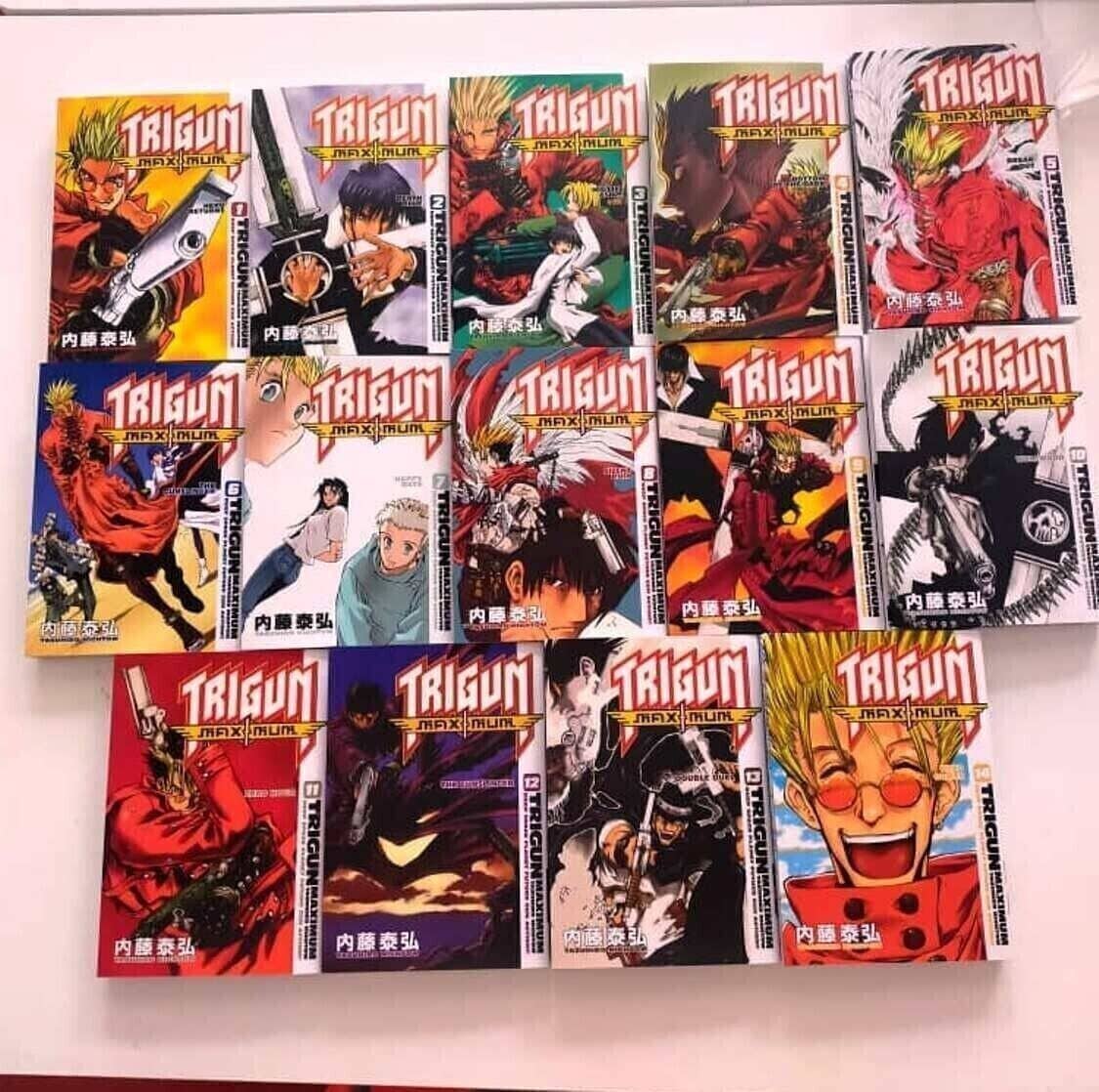 Trigun Maximum Manga Comic English Version Full Set Volume 1-14 Ysuhiro ...