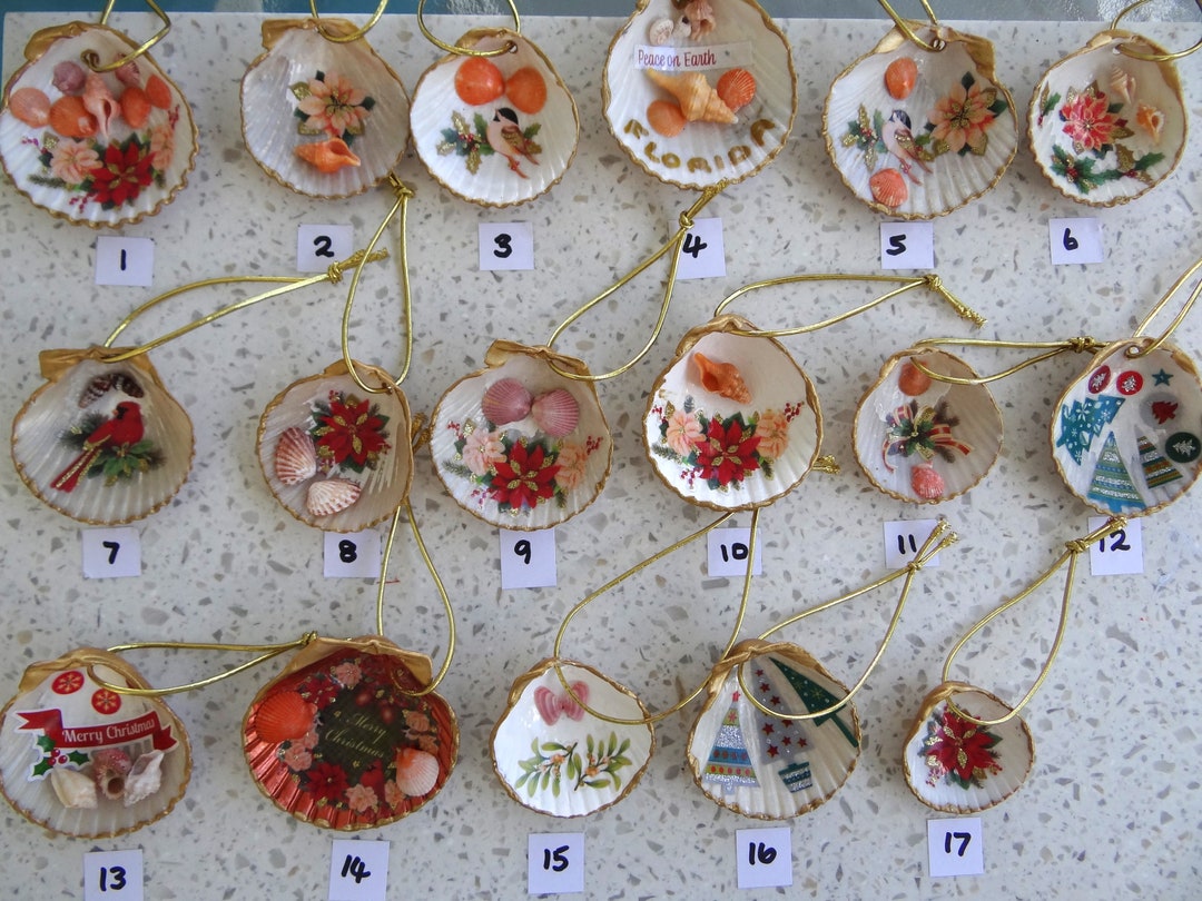 CHRISTMAS/ Hanukkah FOUR Decorations Tree Gift Shells - Etsy