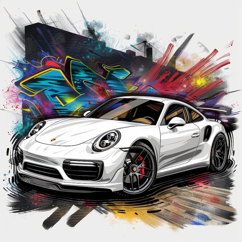 Porsche Graffiti - Etsy