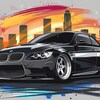 BMW I4 I7 M3 Drifter Car Drift Stance Luxury Sports Car Art Poster Background Wallpaper ...
