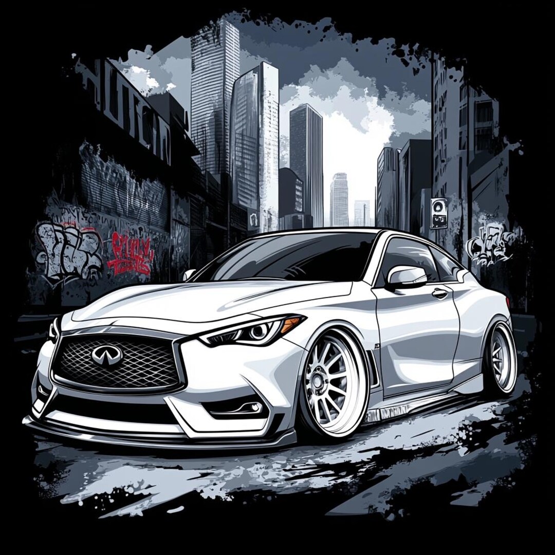 Infiniti Q50 Q60 Drifter Luxury Sports Car Drift Stance Poster Art ...
