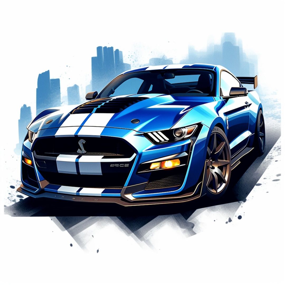 Ford Mustang Shelby GT500 Muscle Car Sports Car Art Background ...