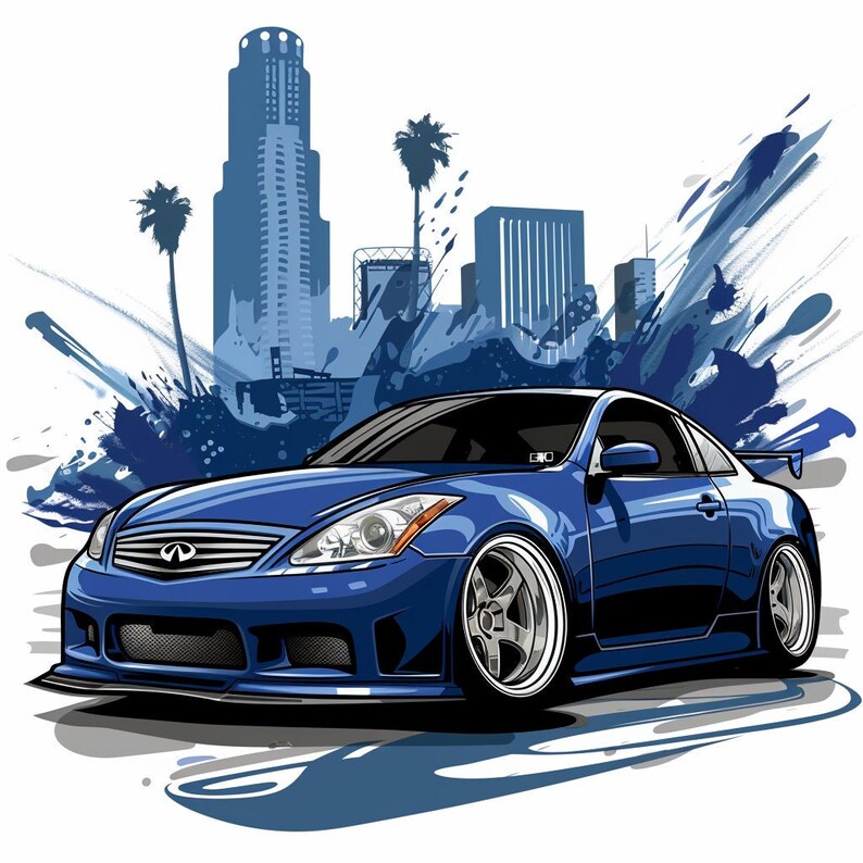 Infiniti G35 Drifter Luxury Sports Car Drift Stance Poster Art ...