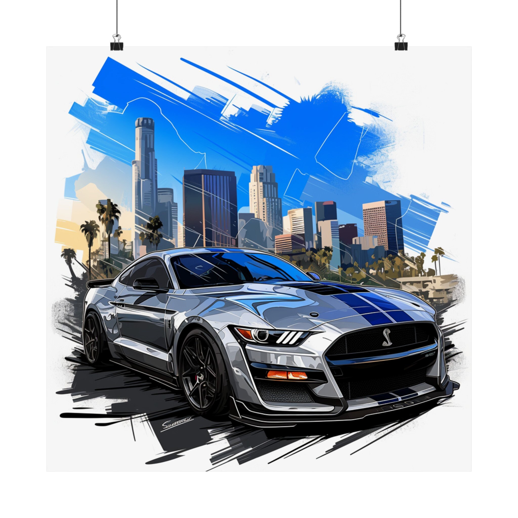 Ford Mustang Shelby Cobra American Muscle Sports Car Man Cave Dorm Room ...