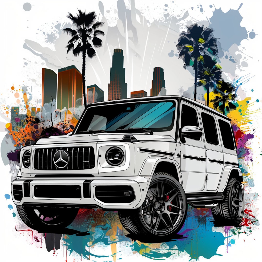 Mercedes G63 G-wagon Sports Luxury SUV Poster Wall Art Background ...