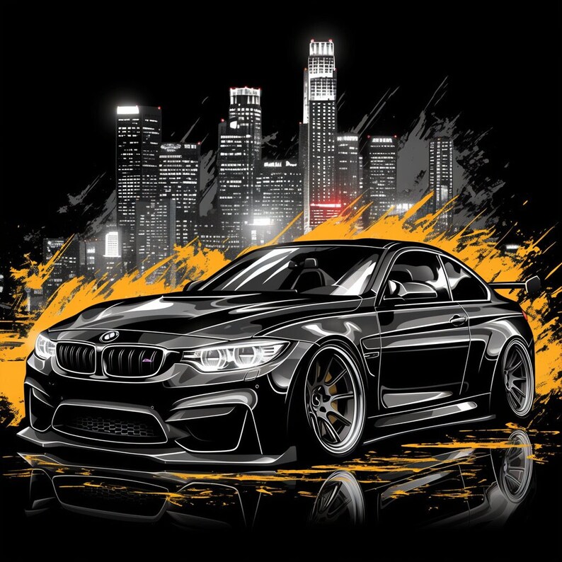 BMW 3 Series Drifter Car Drift Stance Luxury Sports Car Art Poster Background Wallpaper ...