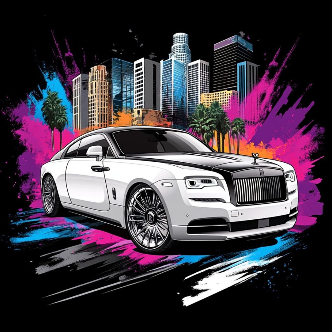 Rolls Royce Wraith Luxury Car Graffiti Poster Art Background Wallpaper ...