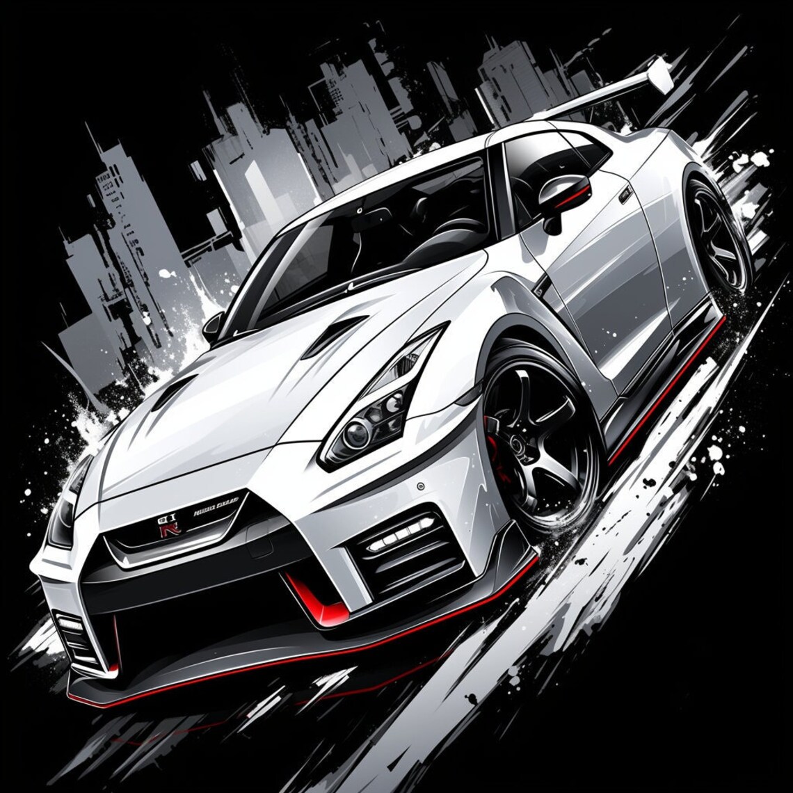 Nissan GT-R Nismo Drifter Luxury Sports Car Poster Wal Art Background ...