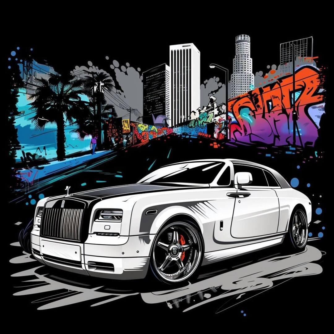 Rolls Royce Wraith Luxury Car Graffiti Poster Art Background Wallpaper ...