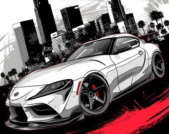 Lexus F Sport Drifter Car Drift Stance Luxury Sports Car Art Poster Background Wallpaper ...