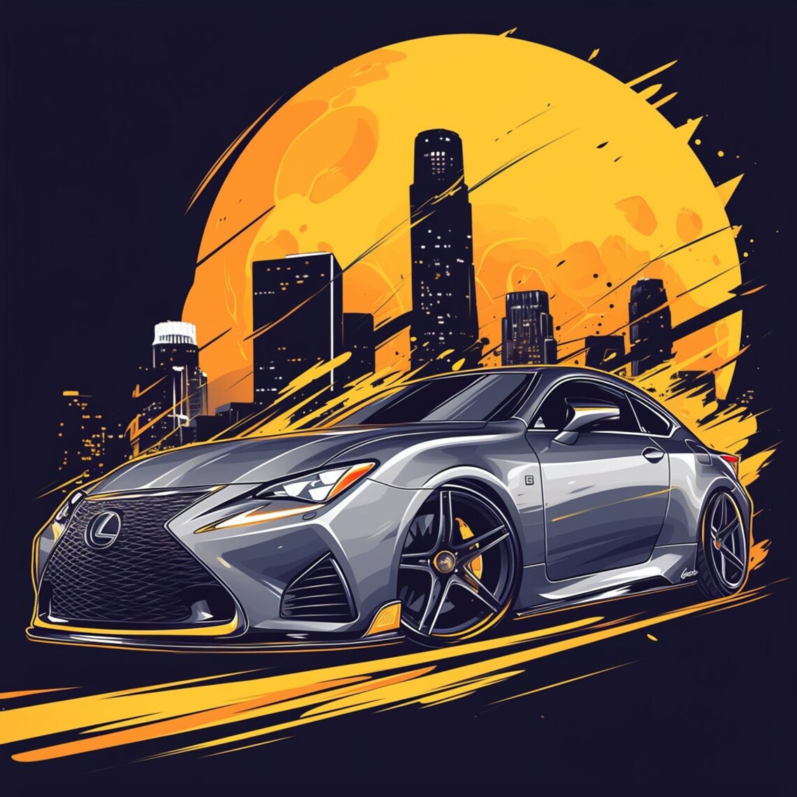 Lexus Drifter Car Drift Stance Luxury Sports Car Art Poster Background Wallpaper Printable ...