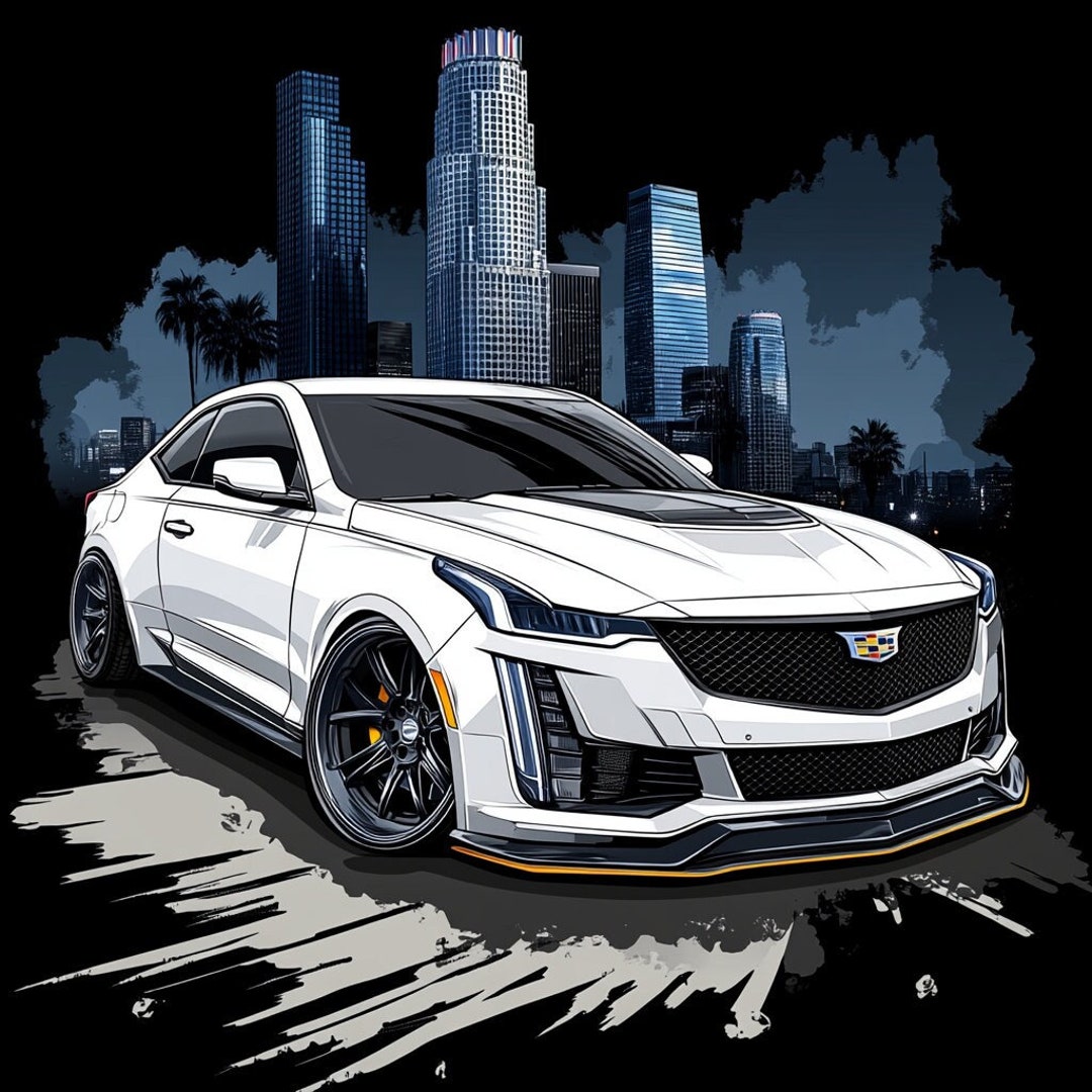 Cadillac CTS-V CT4 Drift Car Stance Luxury Sports Car Art Poster ...