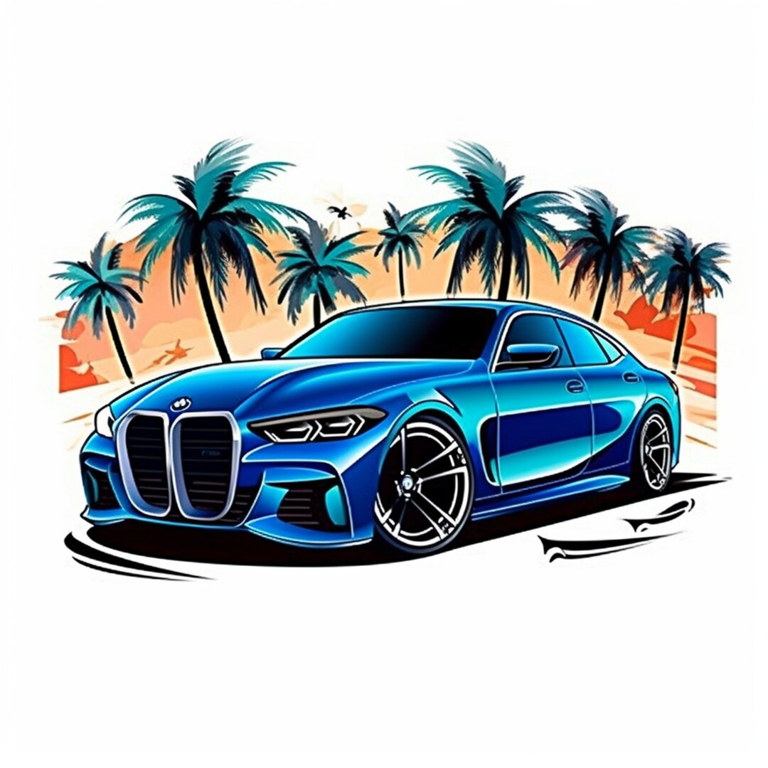 BMW I4 I7 Luxury Sports Car Wall Poster Art Sticker T-shirt - Etsy