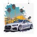 Audi S5 S6 A5 A6 Luxury Drifter Sports Car Drift Stance Art Poster Background Wallpaper ...