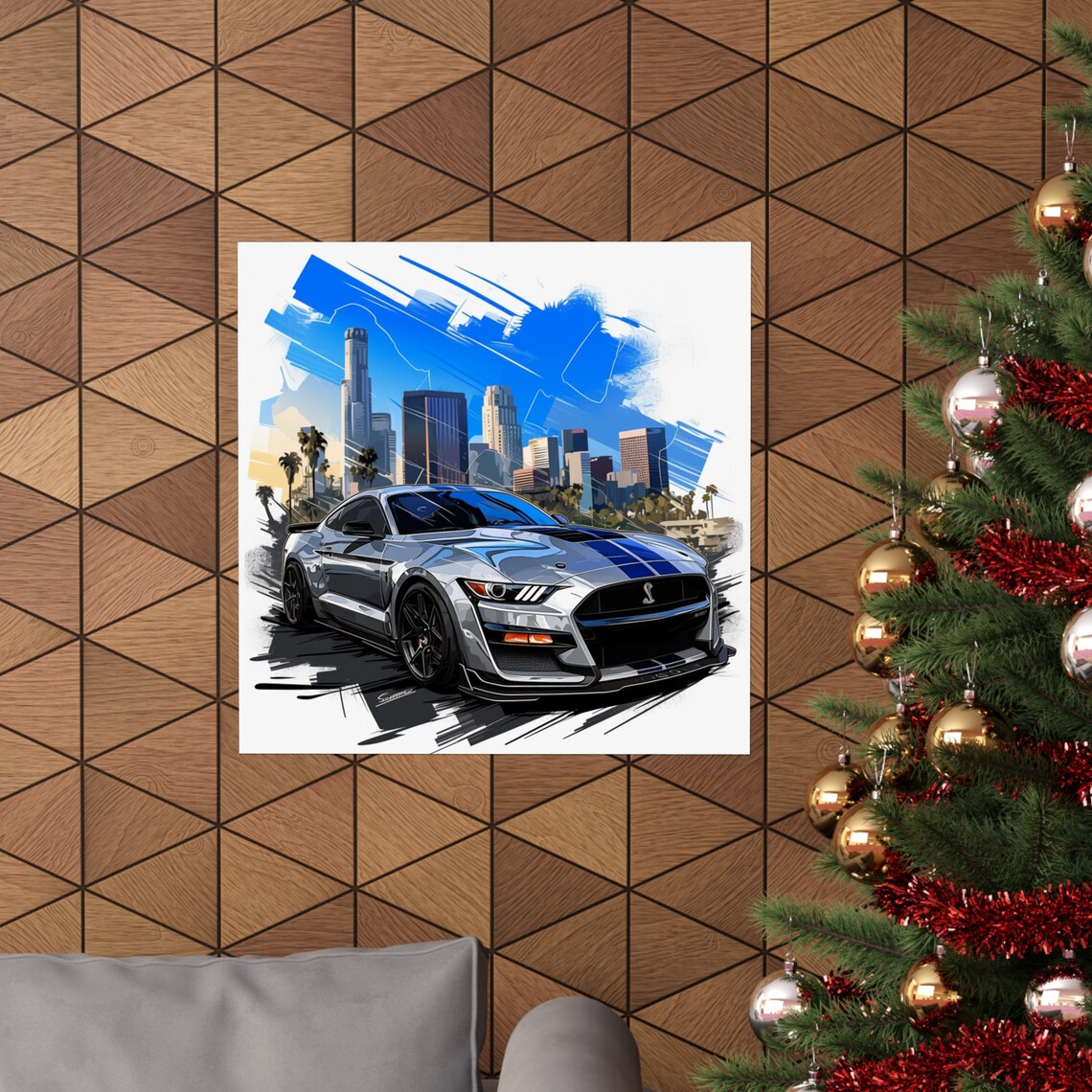 Ford Mustang Shelby Cobra American Muscle Sports Car Man Cave Dorm Room ...