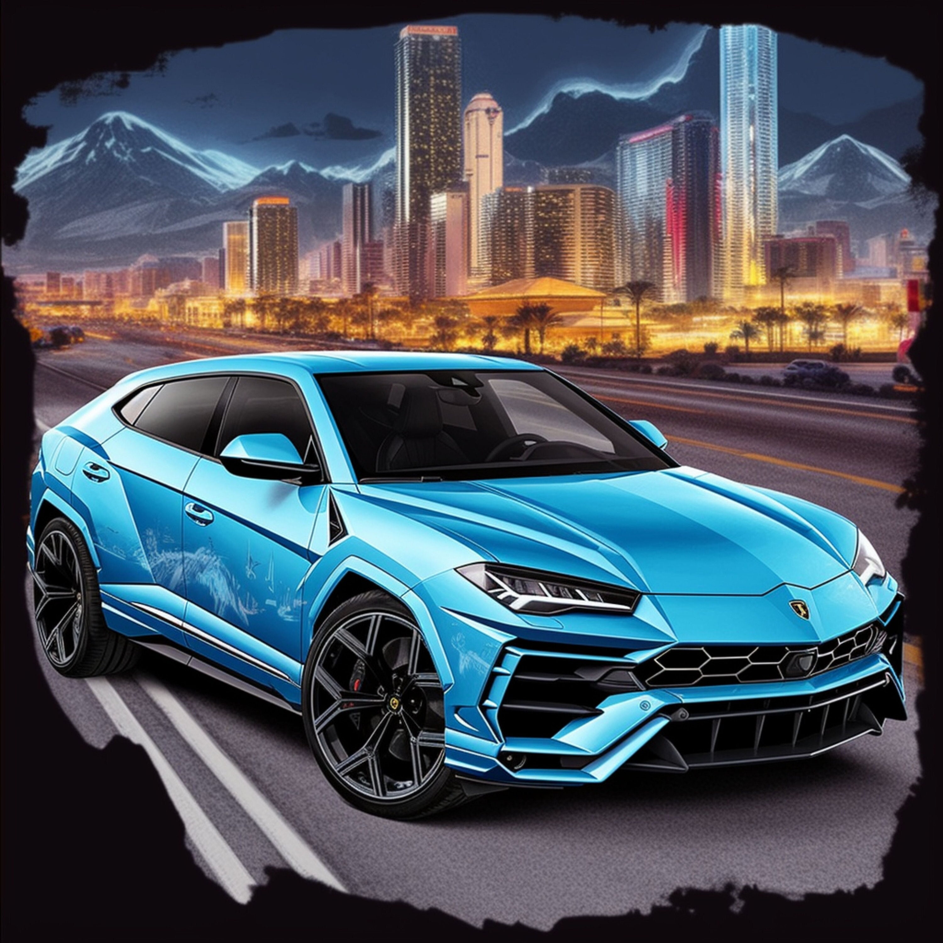 Lamborghini Urus SUV Lambo Exotic Sports Car Poster Wall Art Background ...