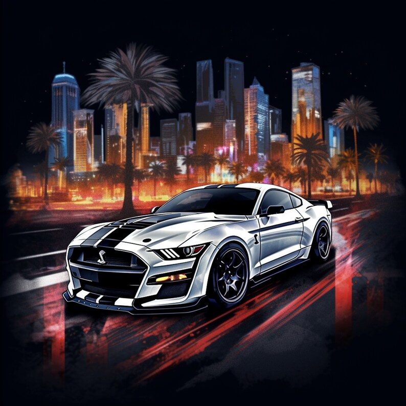 Ford Mustang Shelby GT500 Muscle Car Sports Car Art Background ...