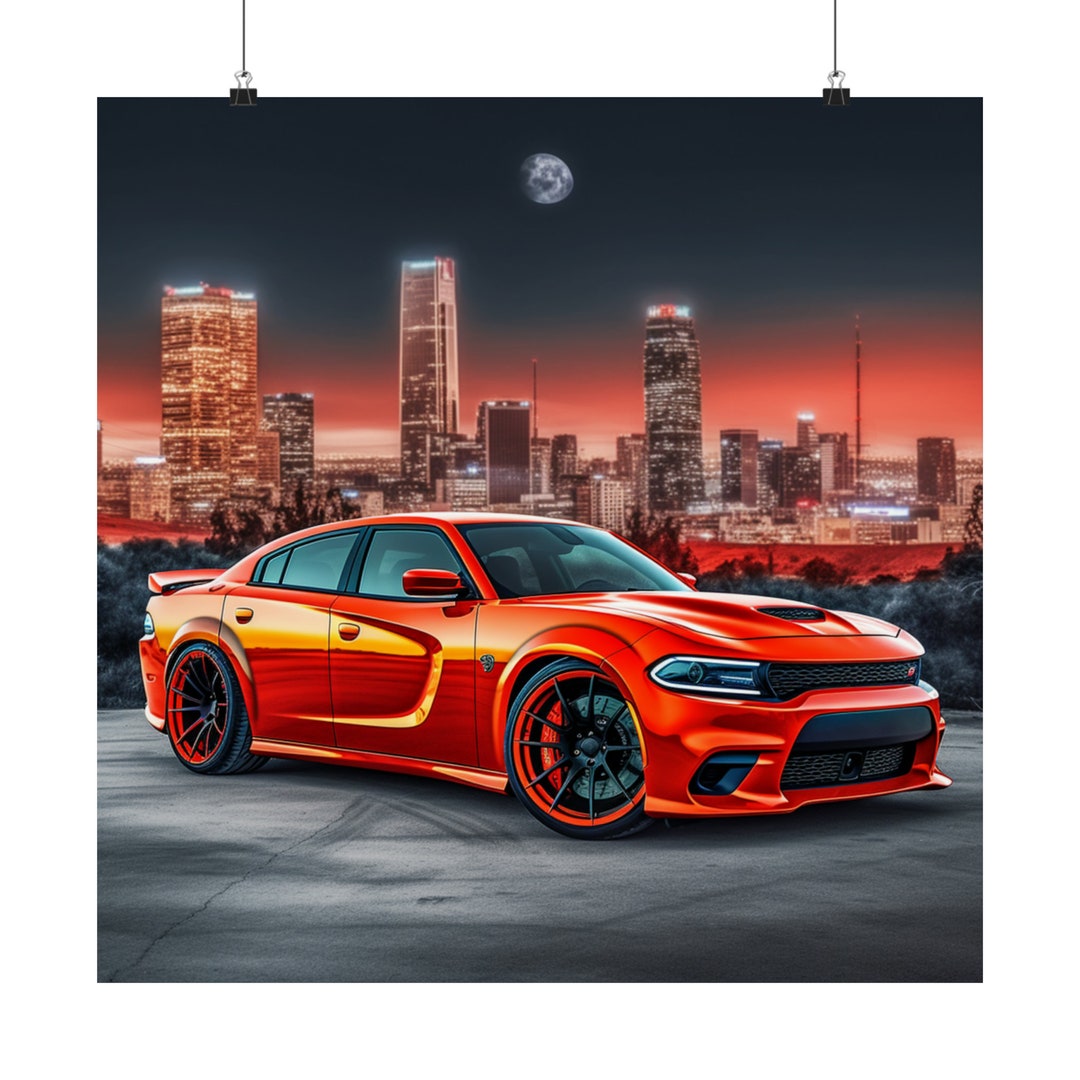 Dodge Charger SRT Hellcat Widebody Scat Pack Muscle Car Man Cave Dorm ...