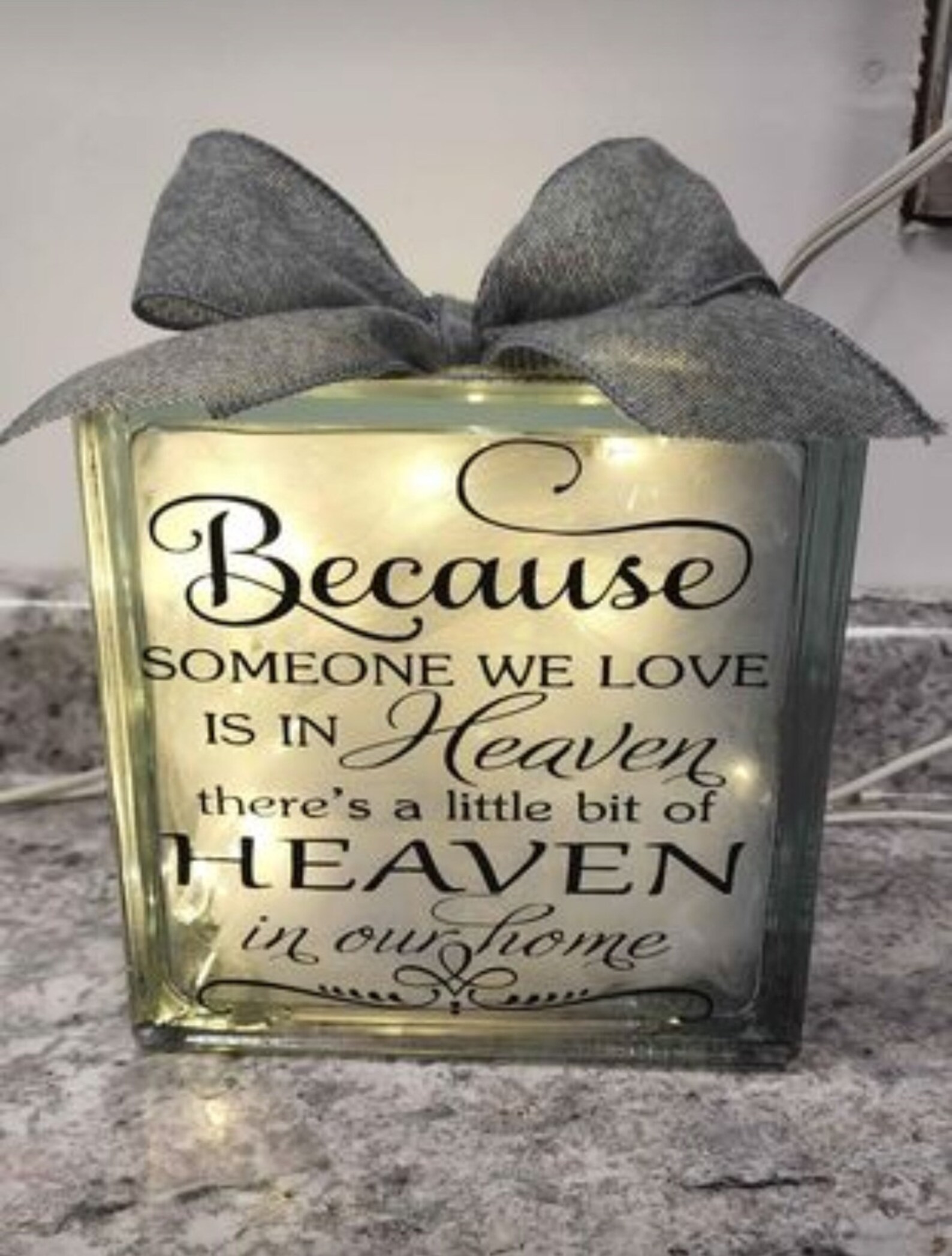 Lighted Glass Block Decor - Etsy