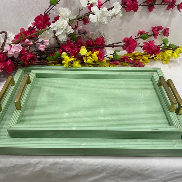 Green Serving Tray - Etsy