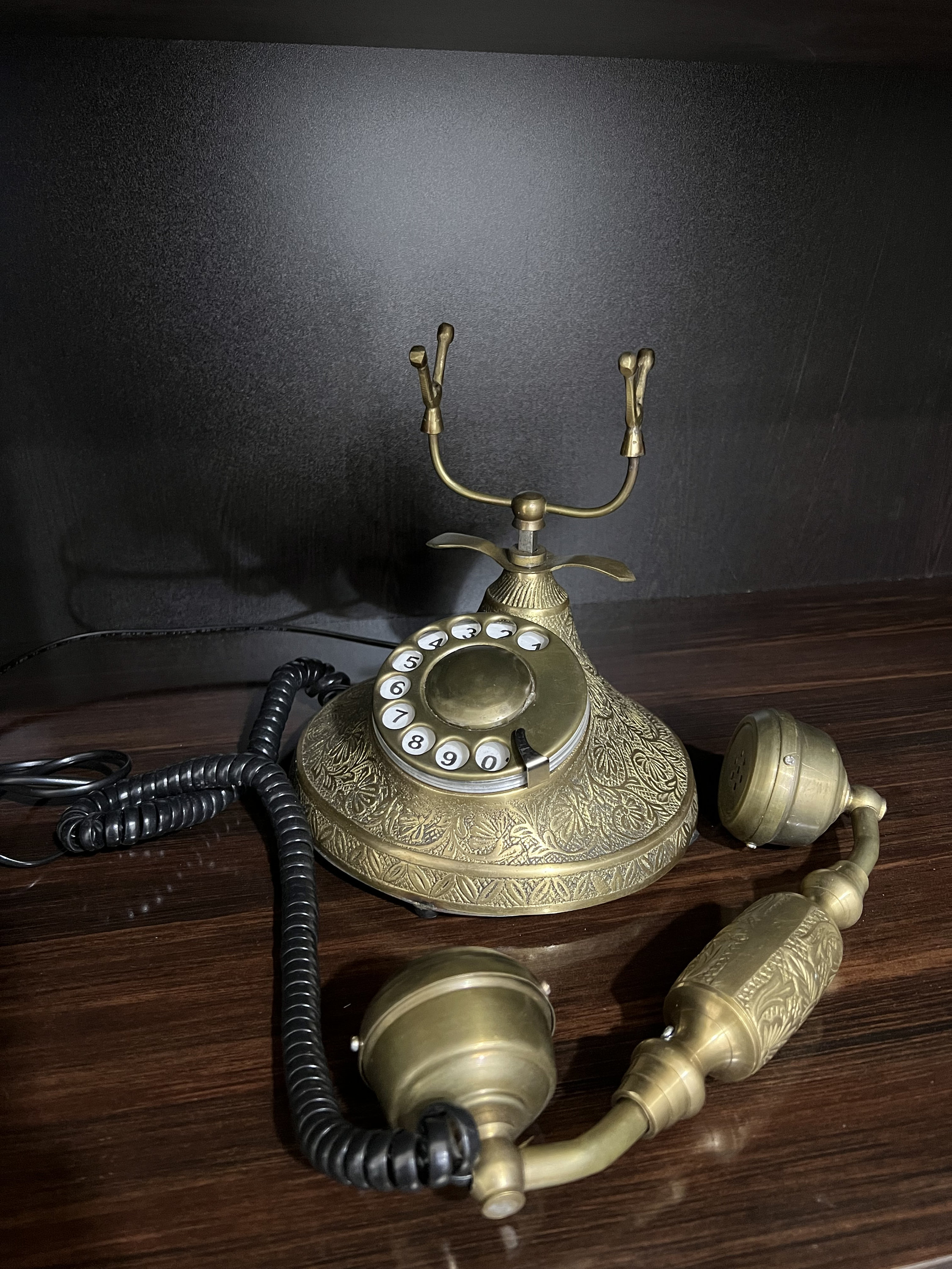 Antique Rotary Dial Telephone Replica Decorative Handmade Full Working ...