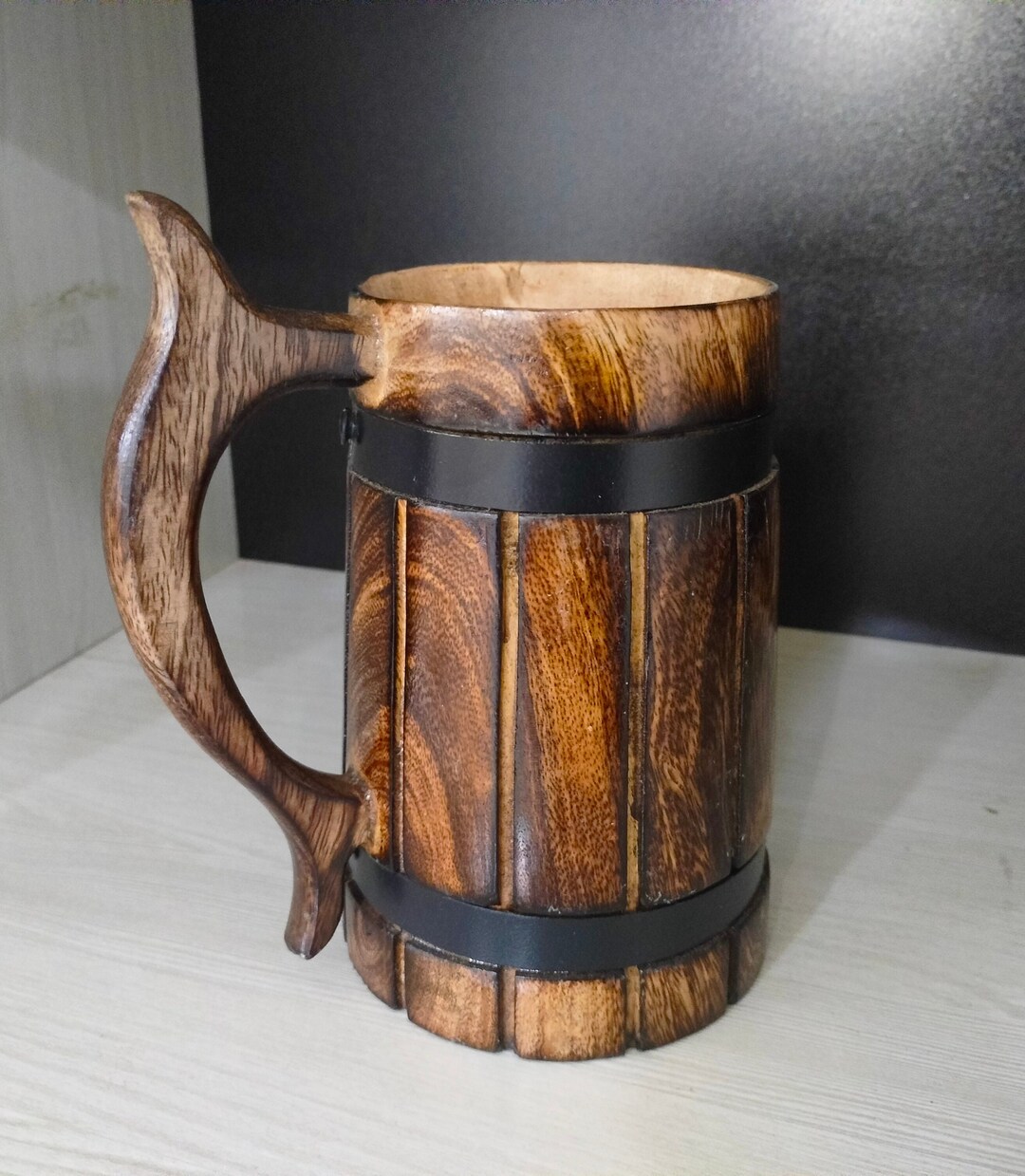 Celebrational Handmade Wooden Mug Tankard for Men Drinkware Occasional ...