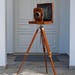 Classic Vintage Design Camera With Wooden Tripod | Retro Home Style - Etsy
