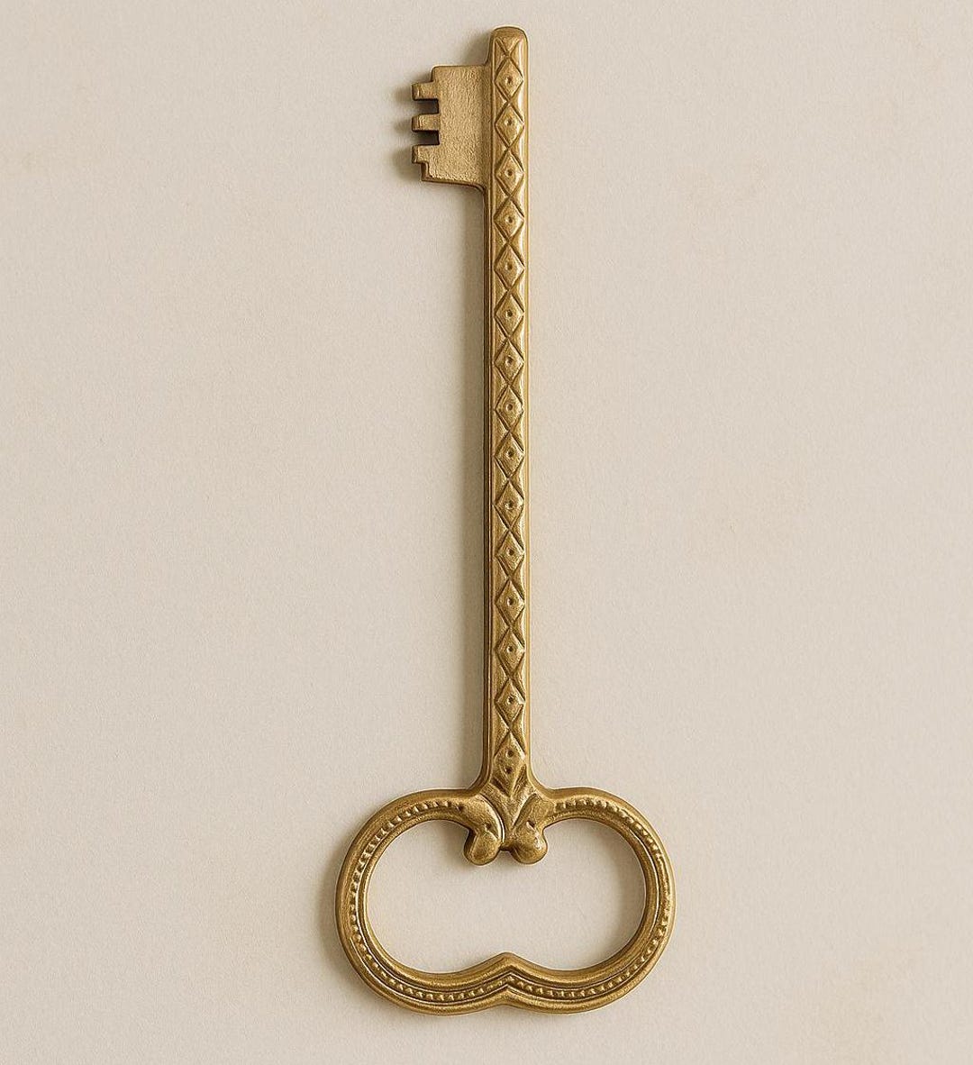 Vintage Oversized Brass Key Wall Decor – Set of 2 Large Antique Keys ...