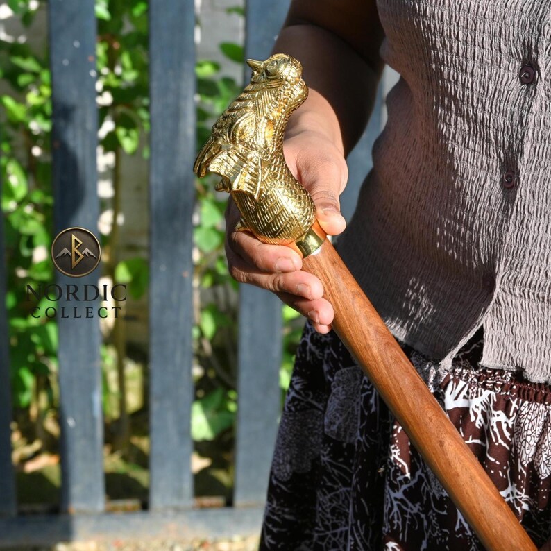 Handmade Brass Dragon Walking Cane – Gothic Royal Decor, Cosplay Prop ...