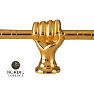 Handcrafted Gold Brass Hand Door Pull | Modern Cabinet Hardware - Etsy