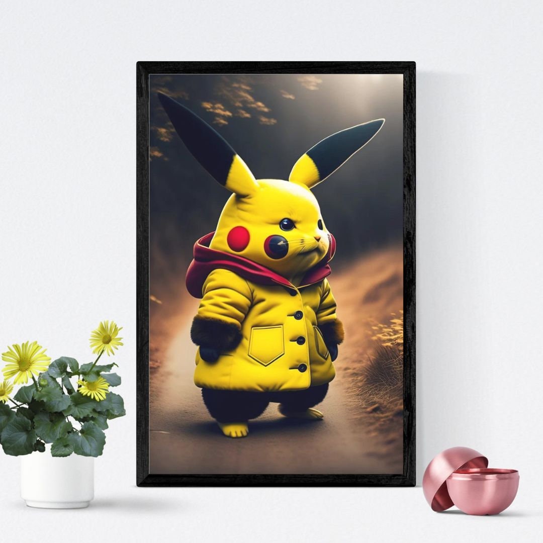 Geometric Pikachu 7 Instant Downloads in Multi Color Jpg Digital ...