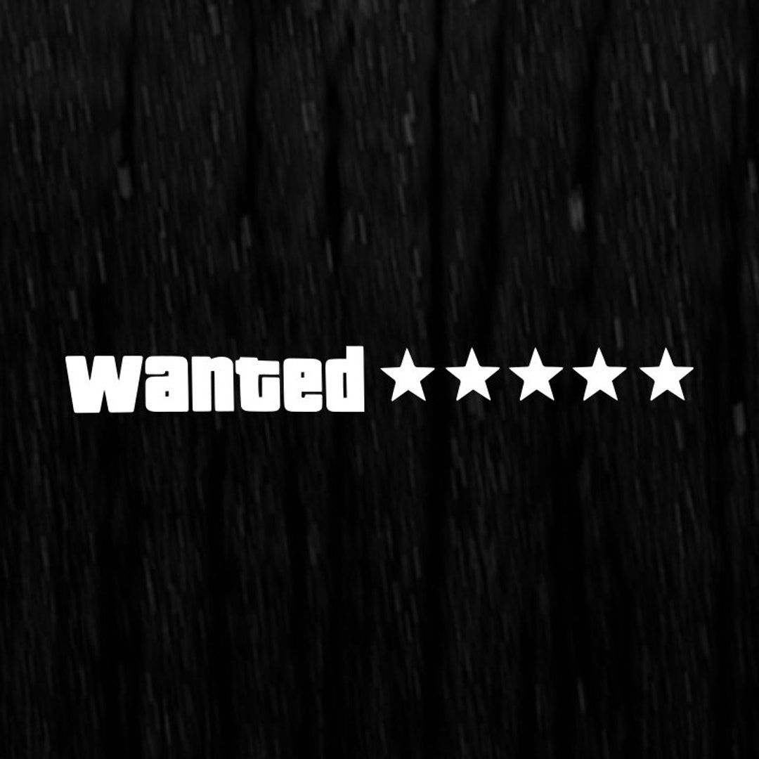 Wanted 5 Star Decal - Etsy