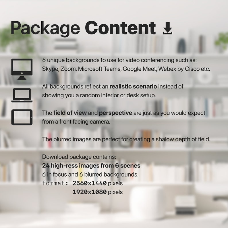 Perfect Video Call Backgrounds Set — ULTRA HD — 4K - Etsy
